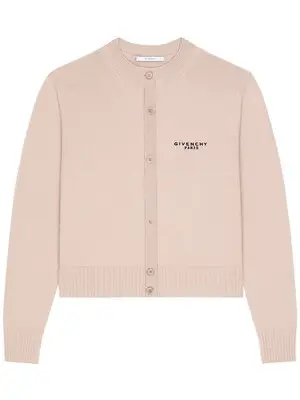 Givenchy Short Crew Neck Cardigan - Beige