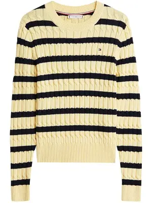Tommy Hilfiger Co Cable Mid Gg C-nk Ls Swt - Multi