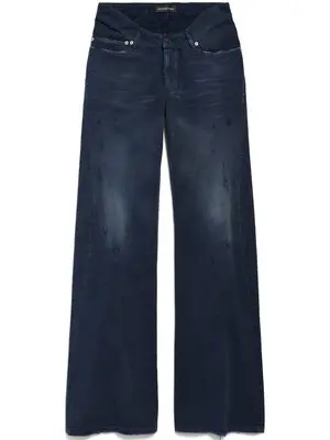 Balenciaga Curved Waist Pants - Blue