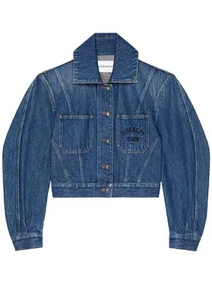 Givenchy Cropped Denim Jacket - Blue