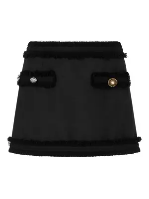 Moschino Stretch Boucle Skirt - Black