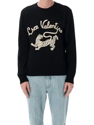 Valentino Garavani Crew Neck Sweater - Black