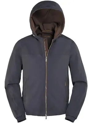 MOORER Albori Tj Zip-up Hooded Jacket - Blue