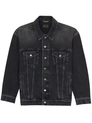 Saint Laurent Long Egg Shape Jacket - Black
