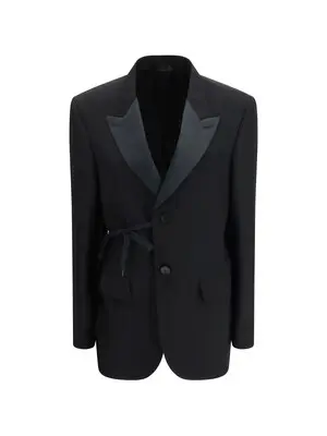 Balenciaga Wrap Tuxedo Jacket - Black