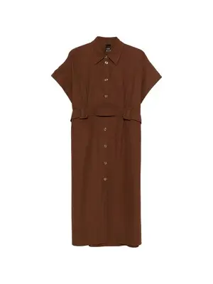 Pinko Earth Midi Shirt Dress With Belt