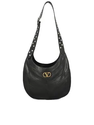 Valentino Garavani Hobo Shoulder Bag - Black