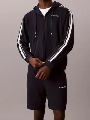 Calvin Klein Tape Fz Hoodie - Blue