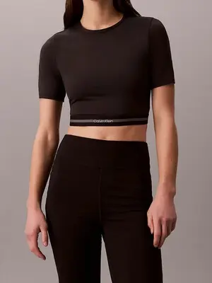 Calvin Klein Icon Sport Ss Tee With Wb Cropped T-shirt