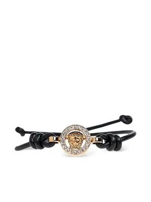 Versace Medusa Leather Bracelet `95 - Black
