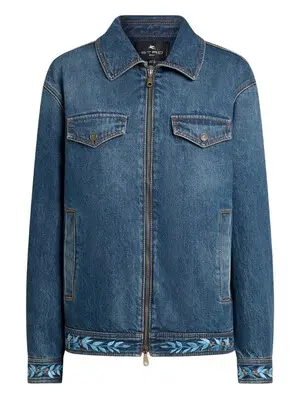 Etro Embroidered Denim Jacket - Multi