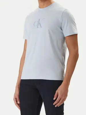 Calvin Klein T-shirt Distress Monogram Graphic - Blue