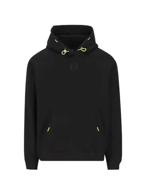 Fendi Hoodie With Yellow Drawstring Detail