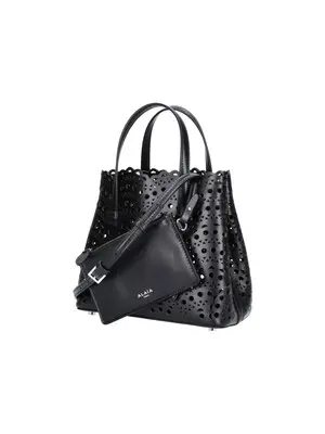 Alaïa Mina 20" Perforated Calfskin Tote Bag
