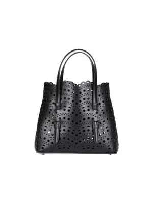 Alaïa Mina 20" Perforated Calfskin Tote Bag