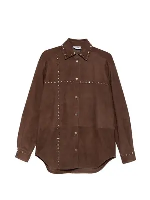 Moschino Suede Shirt - Brown