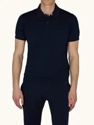 Paul & Shark Cotton Button Polo - Blue