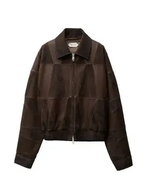 Versace Paneled Leather Jacket