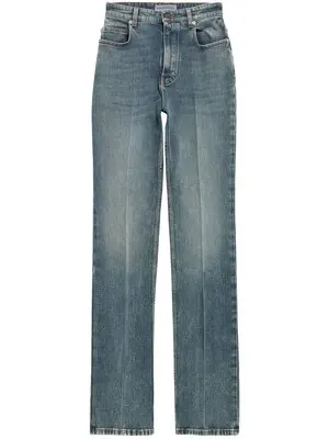 Balenciaga High Waist Slim Jeans - Blue