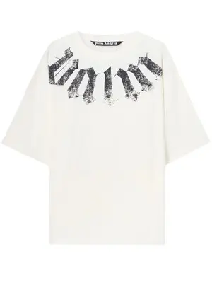 Palm Angels T-shirt Big Neck Logo Loose
