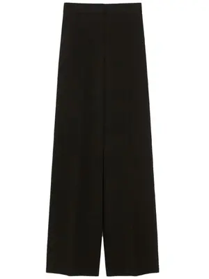 Max Mara Straight Leg Cady Trousers - Black