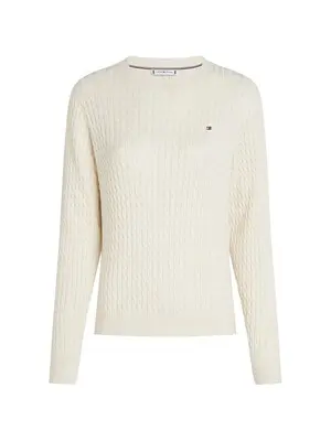 Tommy Hilfiger Sweater Co Cable Fine Gg C-nk Ls