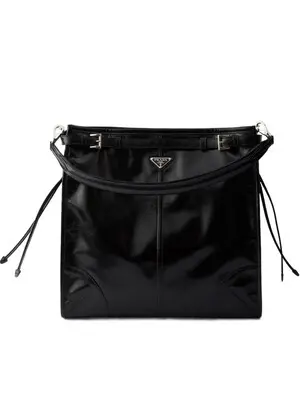 Prada Bonnie Leather Crossbody Bag - Black