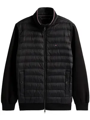 Tommy Hilfiger Quilted Zip-up Jacket With Stand Collar - Black