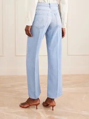MOTHER The Whip Skimp Mid-rise Wide-leg Jeans - Blue