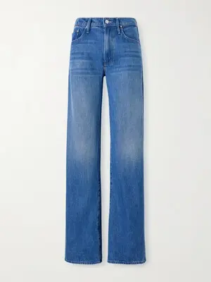 MOTHER The Mid Rise Lasso Sneak Straight-leg Jeans Blue
