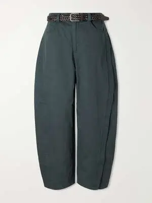 Sea Odessa Belted Cotton Wide-leg Pants