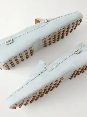 TOD'S Gommino Suede Loafers - Blue