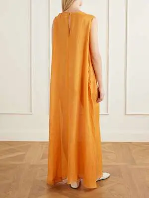 LESET Niko Ramie-gauze Maxi Dress
