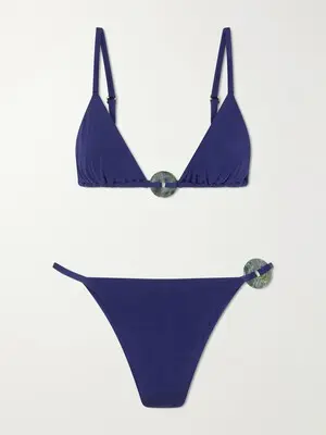 SARA CRISTINA Embellished Bikini - Blue