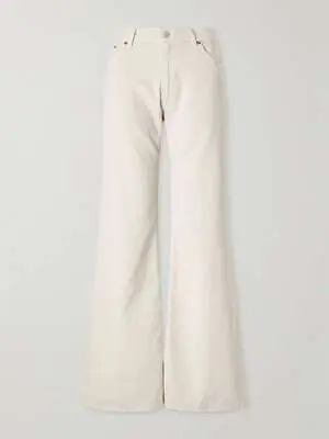 HAIKURE Clara Cotton-courduroy Wide-leg Pants - White