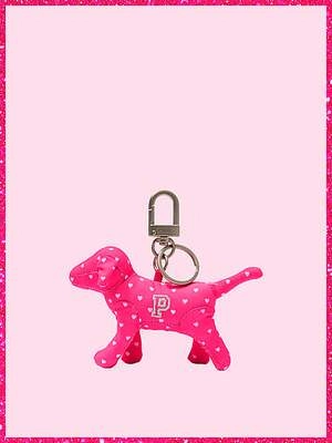 Pink Elle Dog Charm Keychain - Print