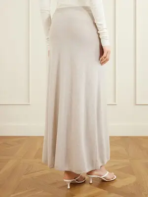 LISA YANG Dolly Cashmere Midi Skirt - Neutrals