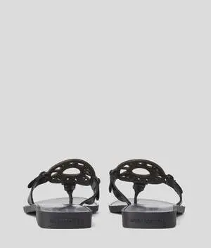 Karl Lagerfeld Logo Ring Sandals - Black