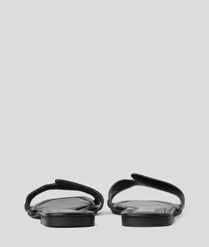 Karl Lagerfeld Brio Signature Cut-out Flat Sandals