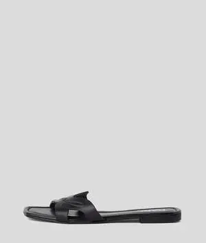 Karl Lagerfeld Brio Signature Cut-out Flat Sandals