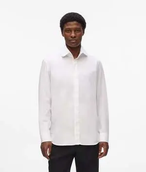 Karl Lagerfeld Rounded Collar Shirt - White