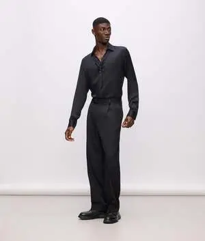Karl Lagerfeld Black Wash Bottoms For Men