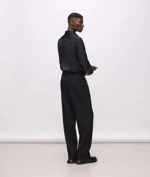 Karl Lagerfeld Wool Barrel-leg Tailored Trousers