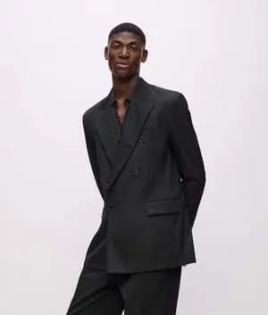 Karl Lagerfeld Kl Studio Wool Blazer - Black