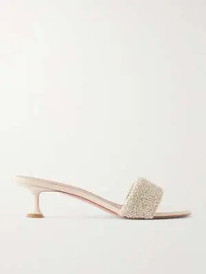 Amina Muaddi Andreea 45 Raffia Mules