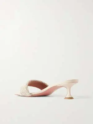 Amina Muaddi Andreea 45 Raffia Mules