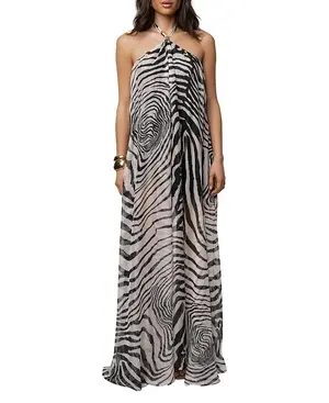 JLUXLABEL Jolene Halter Dress - Zebra