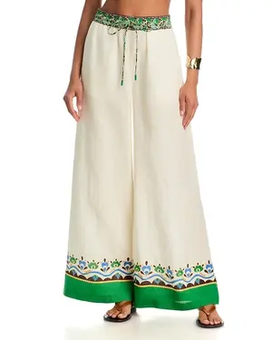 ALEMAIS Bridgette Wide-leg Pants - Cream