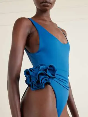 Magda Butrym Embellished Gathered Swimsuit