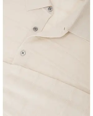 REISS Pallas Checked Long Sleeve Sweater Polo